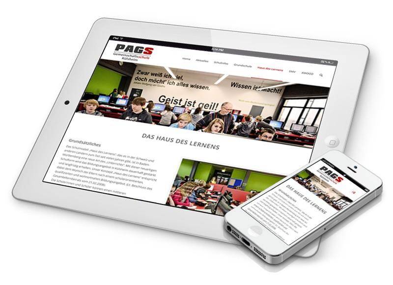 Schulwebsite auf Basis von Wordpress als CMS – dbha:designstudio